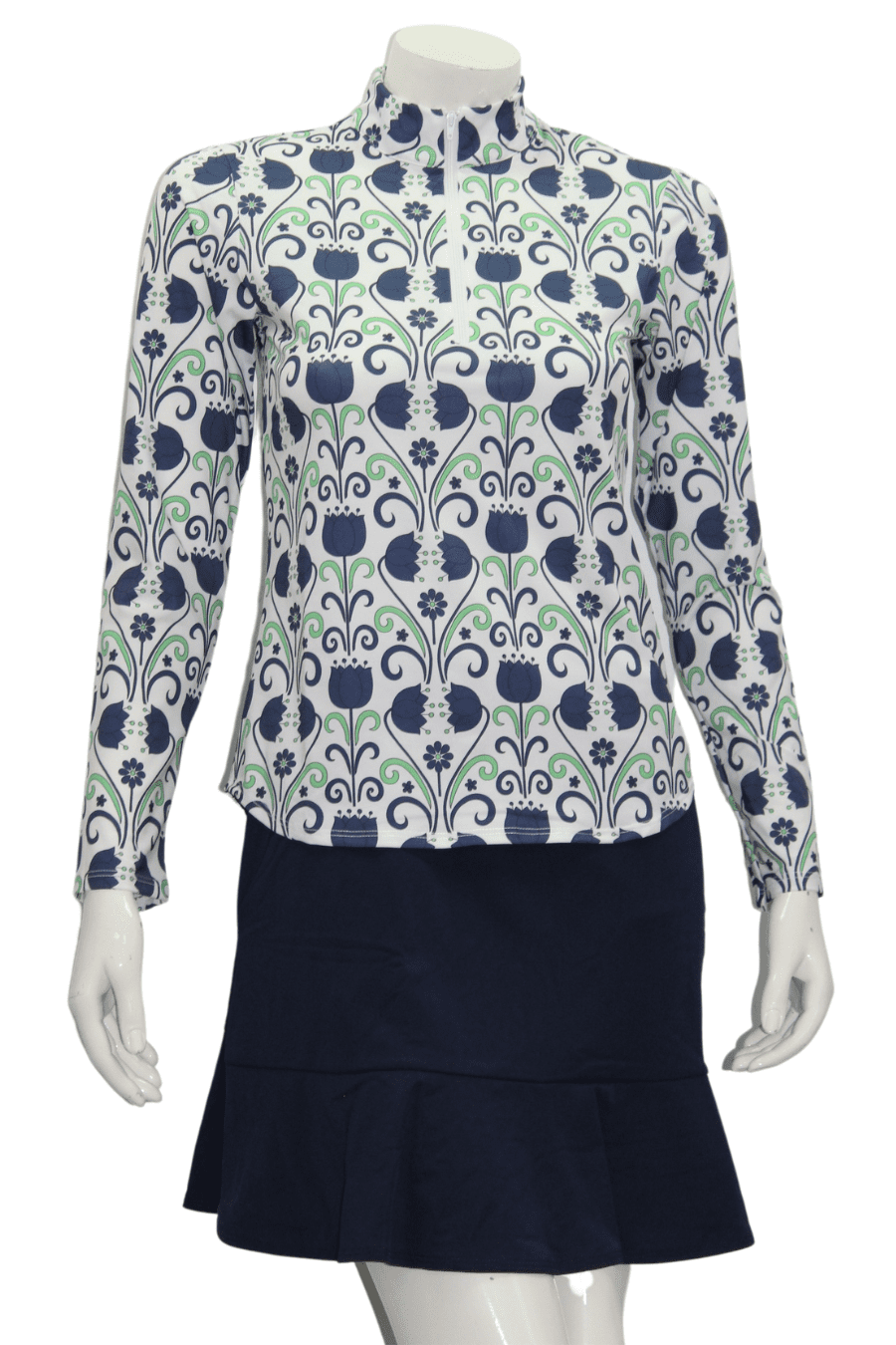 Shoreline Top in Tatum Navy – Melly M